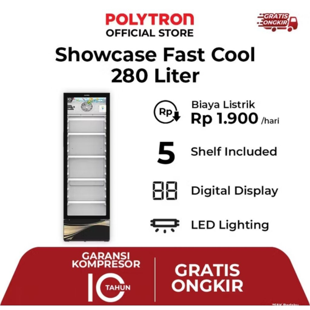 Jual Polytron Showcase 5 Rak Terlengkap & Harga Terbaru Mei 2026 ...