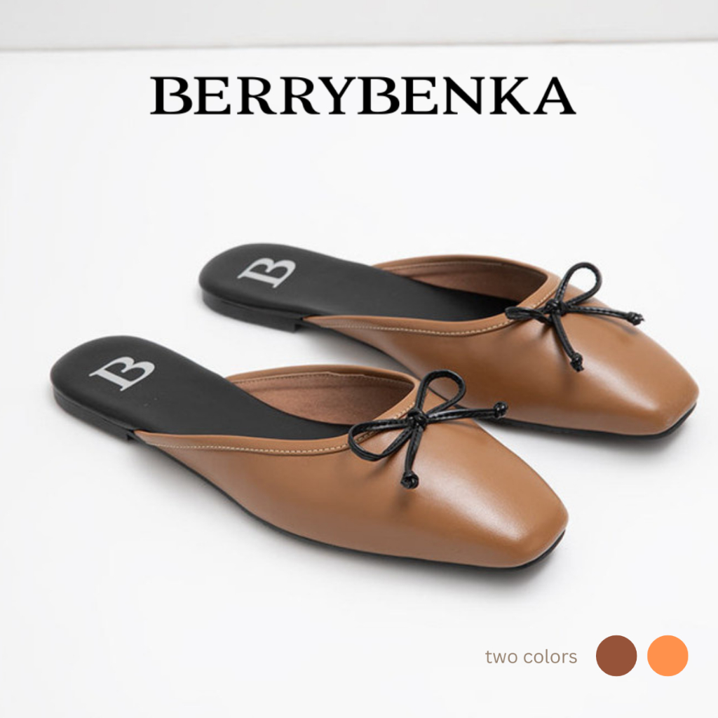 Jual Berrybenka - Sepatu Flat Coquette Mules Wanita Sofia Celista Bow ...