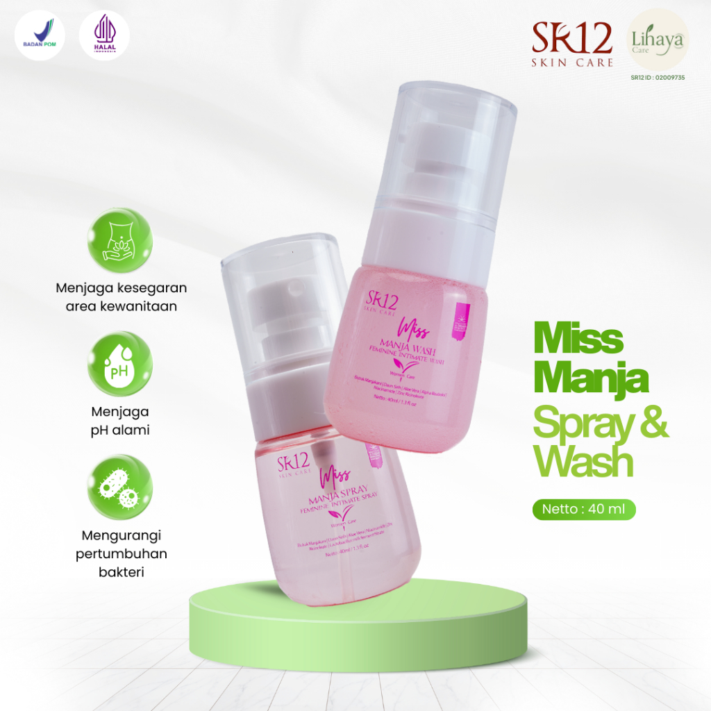 Jual SR12 Miss Manja Wash and Spray Paket Pembersih Kewanitaan BPOM ...