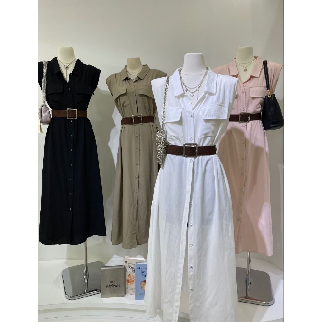 Jual BJ - [ PREE ORDER ] DRESS MT FREE BELT 4 WARNA IMP BKK | Shopee ...