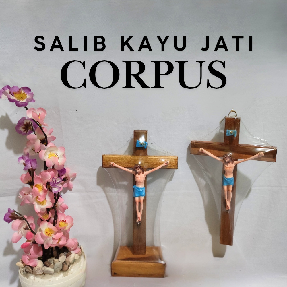 Jual Salib Kayu Salib Dinding Salib Duduk Hiasan Meja Dengan Corpus ...