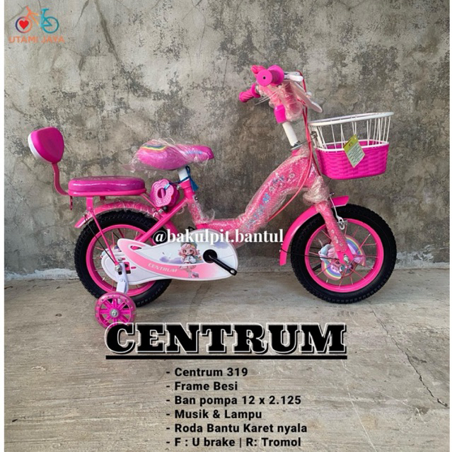 Jual Sepeda Anak Cewek Keranjang Mini Ring 12 Centrum 315 | Sepeda Anak ...