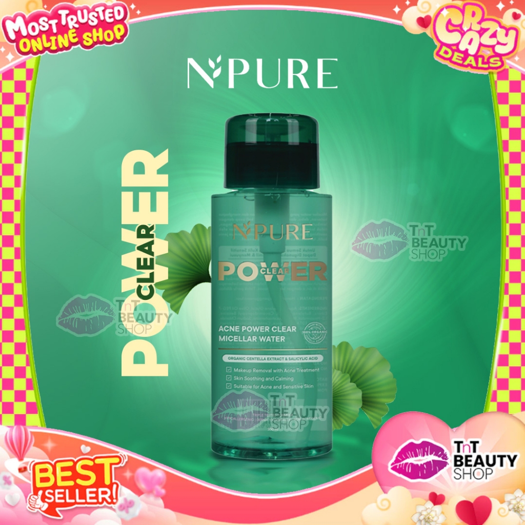 Jual NPURE Acne Power Clear Micellar Water 300 ml / Micellar No Alcohol ...