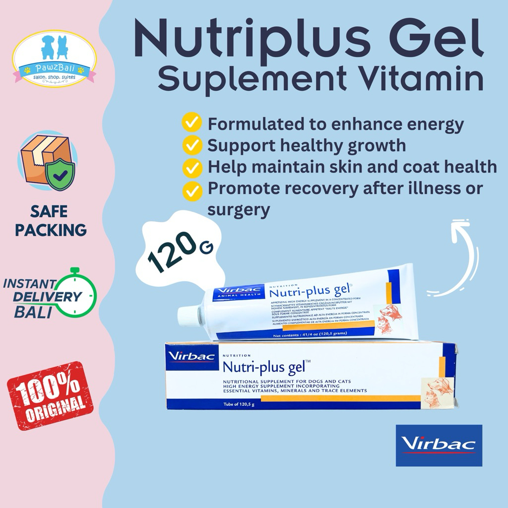 Jual Sale exp September 2026 Nutriplus Gel Virbac for cat and dog ...