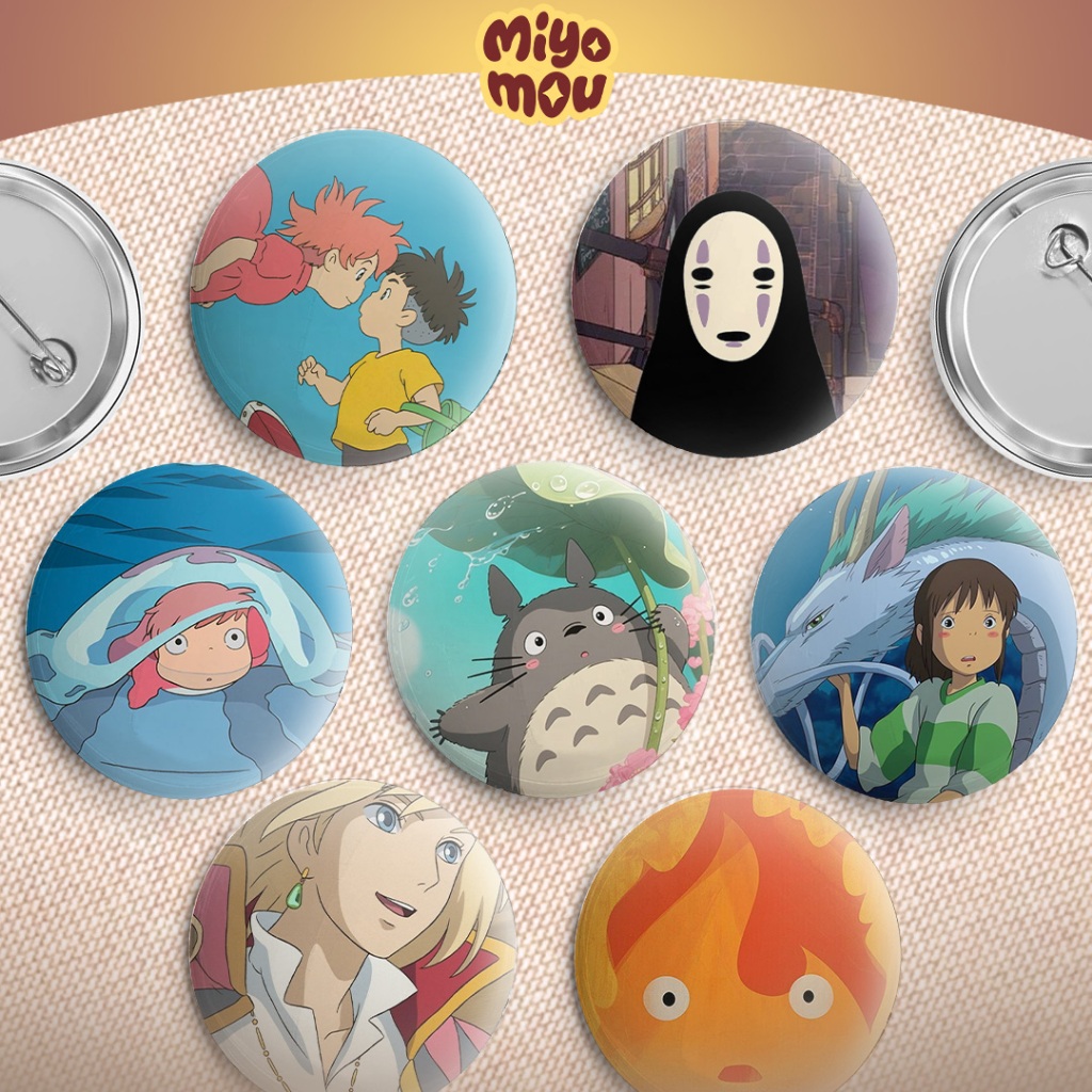 Jual Pin Button Bros Anime Studio Ghibli 58mm Miyomou | Shopee Indonesia