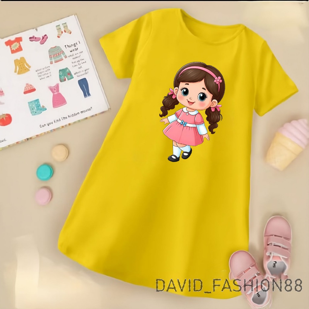 Jual DRESS ANAK CEWEK USIA 2-15 TAHUN MOTIF SWEET GIRLS DASTER ANAK ...
