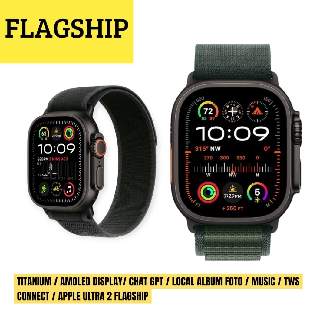 Jual FLAGSHIP Smartwatch HK Ultra 3 49MM (Titanium / Amoled ...