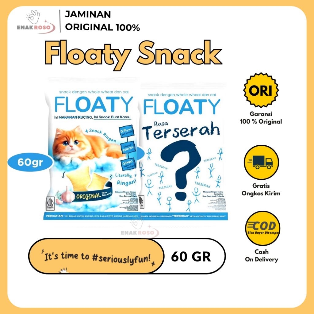 Jual Floaty Snack Cemilan Ringan Rasa Original 60gr | Shopee Indonesia