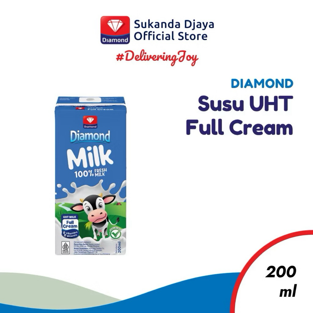 Jual Diamond Milk Susu UHT Full Cream 200ml | Shopee Indonesia