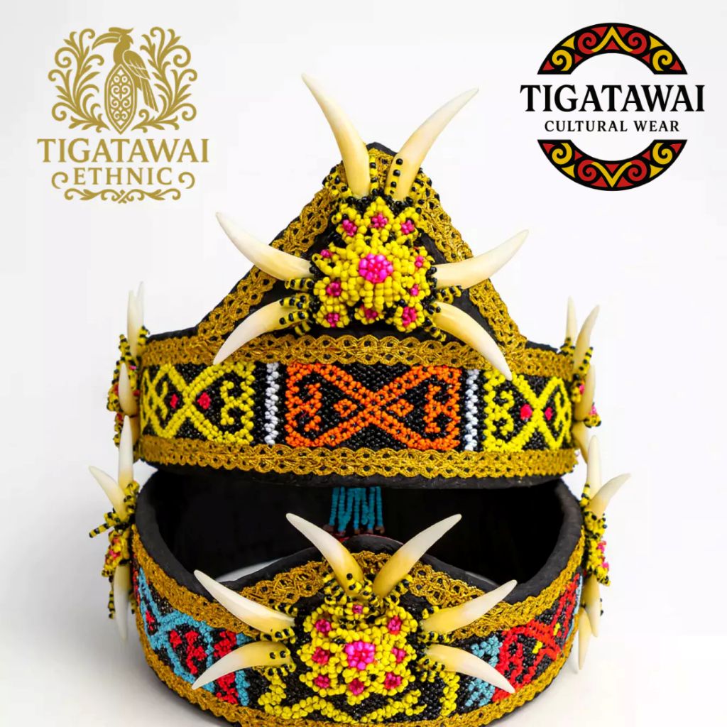 Jual Tigatawai Ethnic - Topi Adat Dayak Wanita Taring Manik | Shopee ...