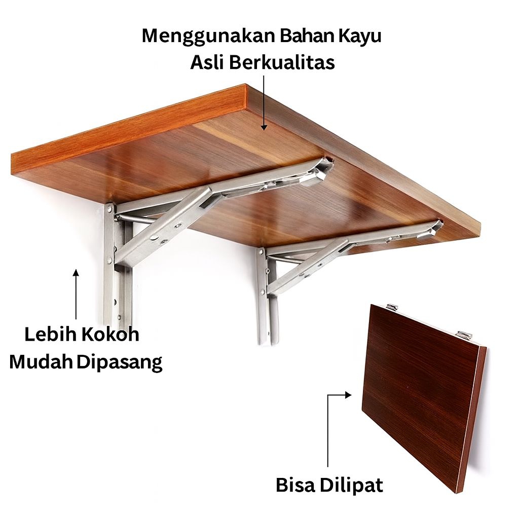 Jual KayuArta Meja Lipat Dinding Tempel Tembok Meja Kerja Lipat Meja ...