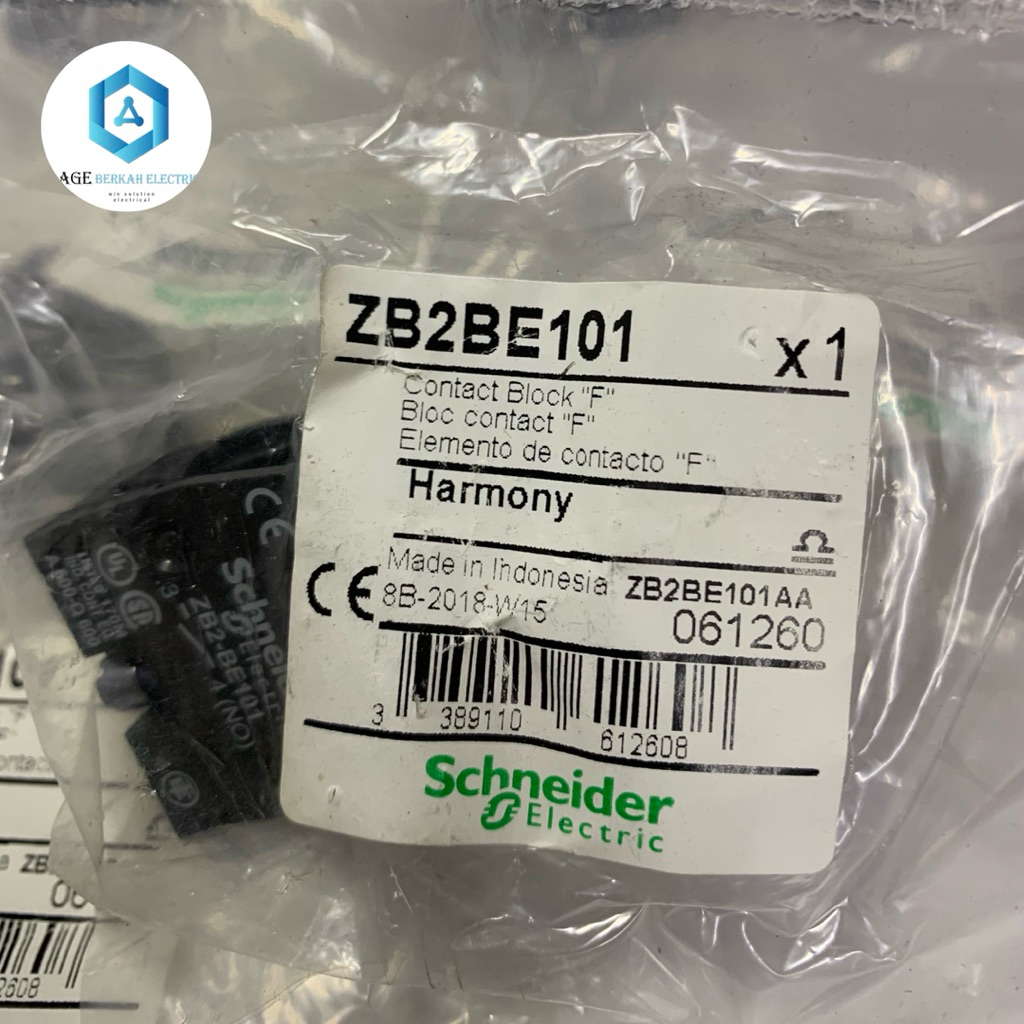Jual KONTAK BANTU MERK SCHNEIDER TYPE ZB2-BE101 NO (HIJAU) | Shopee ...