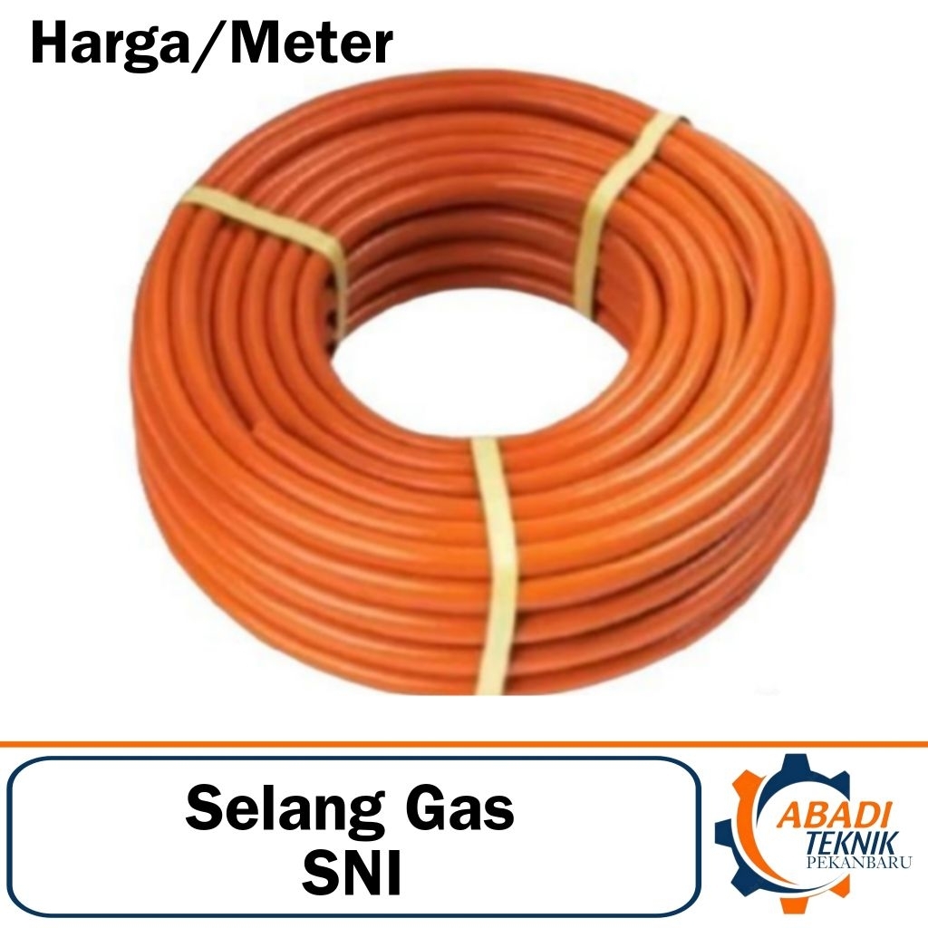 Jual Selang Gas Regulator Karet Kompor LPG Gas SNI Orange Oren Meteran ...