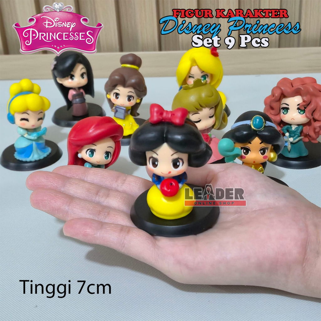 Jual DISNEY PRINCESS FIGURE SET 9 Pcs 7cm PAJANGAN KOLEKSI DEKORASI ...