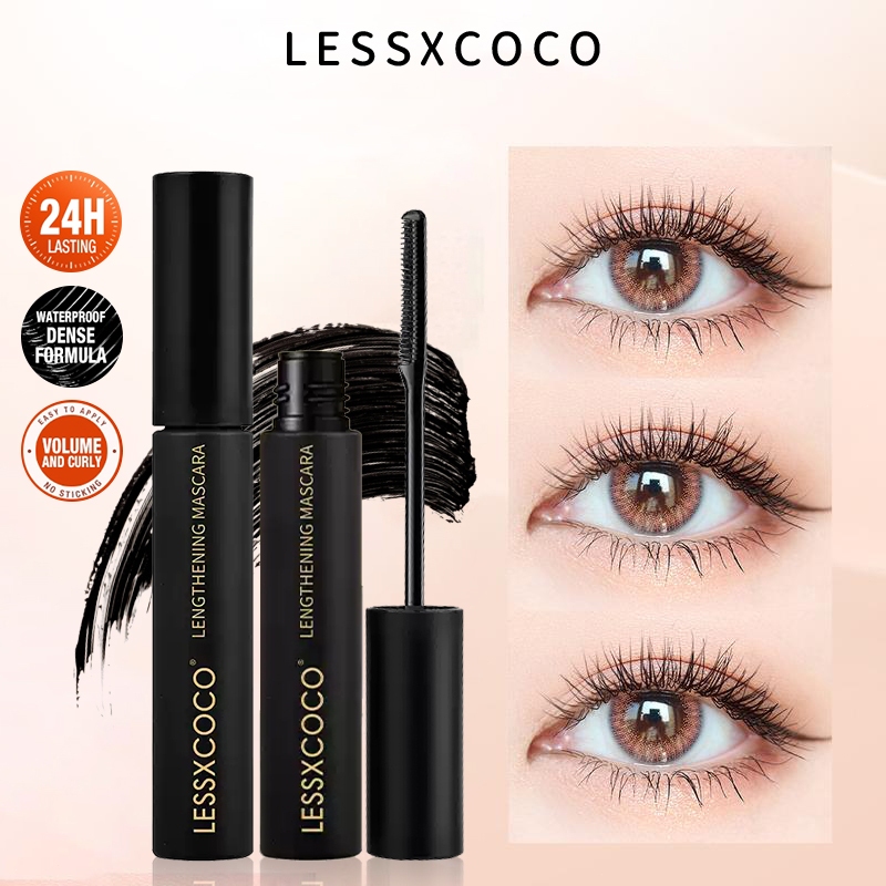 Jual LESSXCOCO Mascara Waterproof Long Lasting 24H - Tahan 24Jam ...