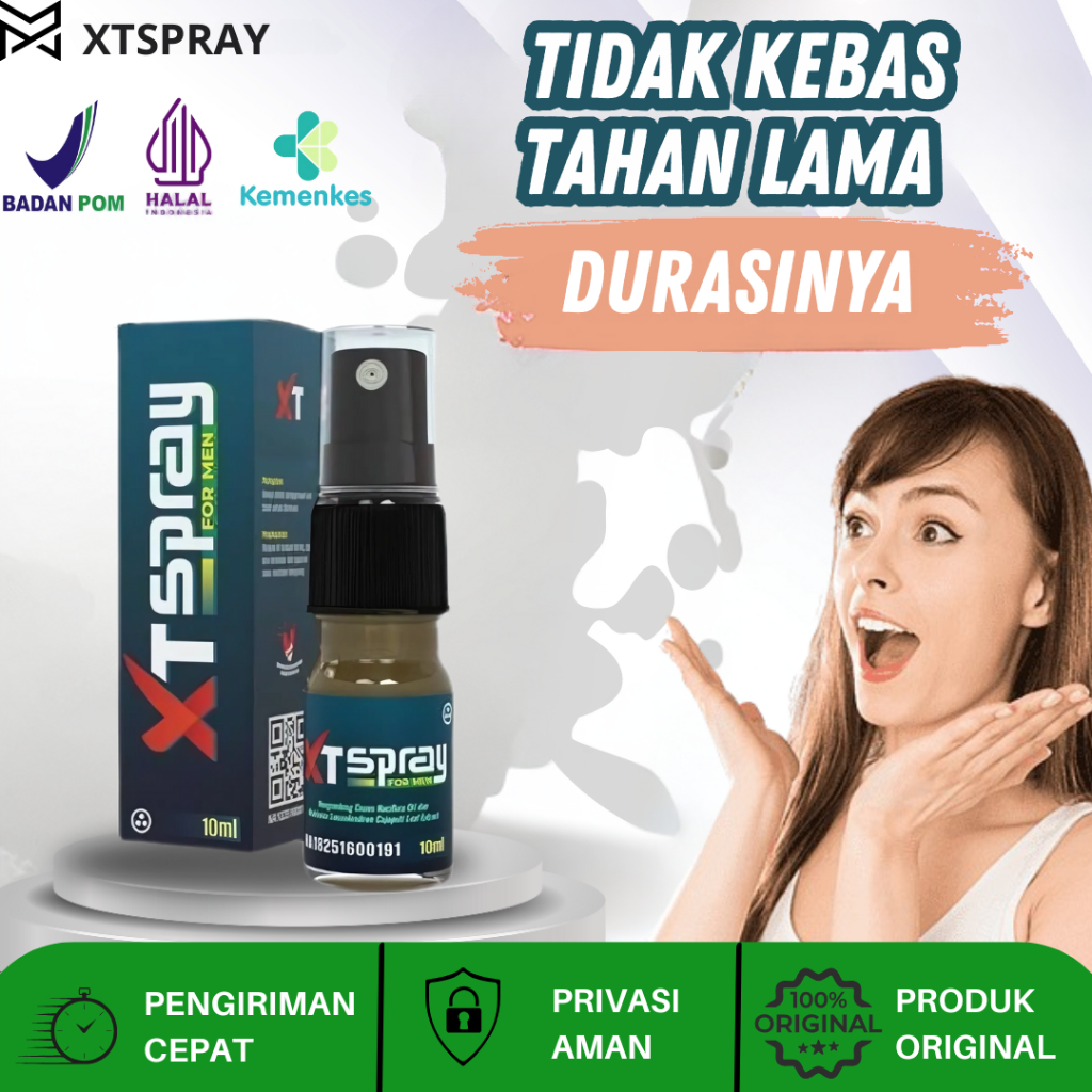 Jual XT SPRAY Minyak Pijat semprot Perawatan Diri pria tahan lama 2 jam ...