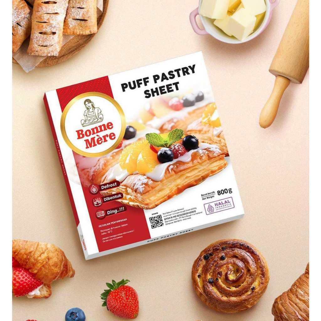 Jual Bonne Mere Puff Pastry Sheet 800gr Beku (Instant) | Shopee Indonesia