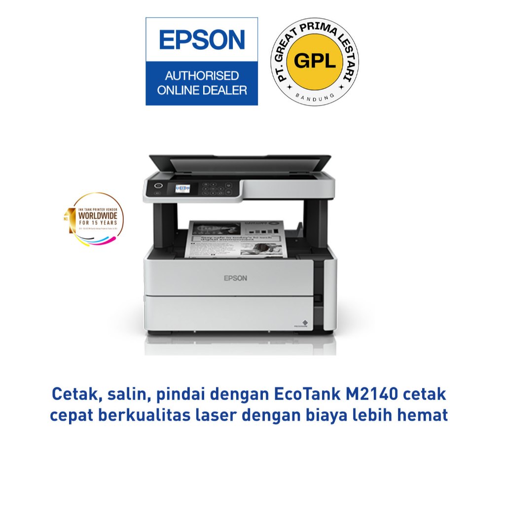 Jual Printer Epson EcoTank Monochrome M2140 M 2140 M-2140 All-in-One ...