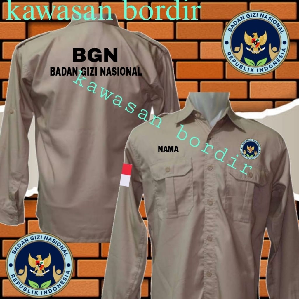 Jual Terbaru kemeja bgn badan gizi nasional seragam bgn badan gizi ...