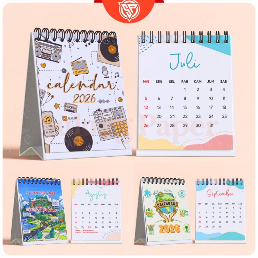 Jual Kalender meja 2026 / Calender mni 2026 / Kalender meja kantor ...