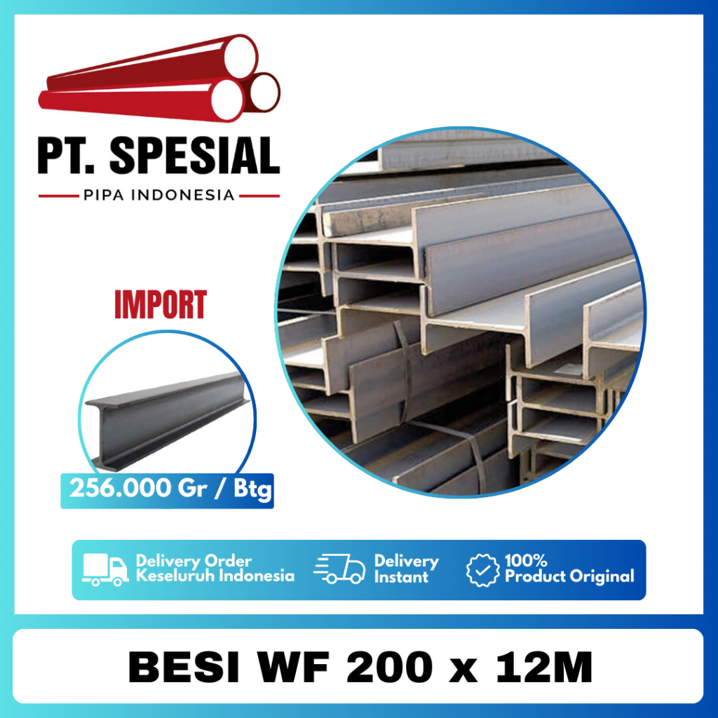 Jual Besi WF 200 x 12 Meter Besi WF 200 x 12 KPSS 100 Btg - 05 | Shopee ...