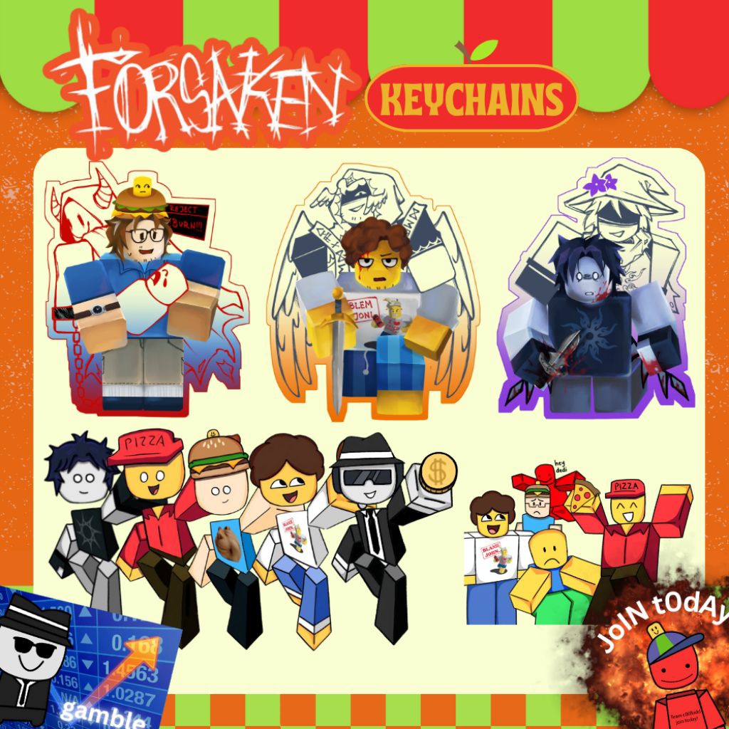 Jual [PRE-ORDER] Forsaken roblox keychain | Shopee Indonesia