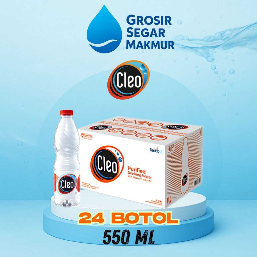 Jual CLEO Karton 3D 550 ml ( 1 dus 24 botol ) | Shopee Indonesia