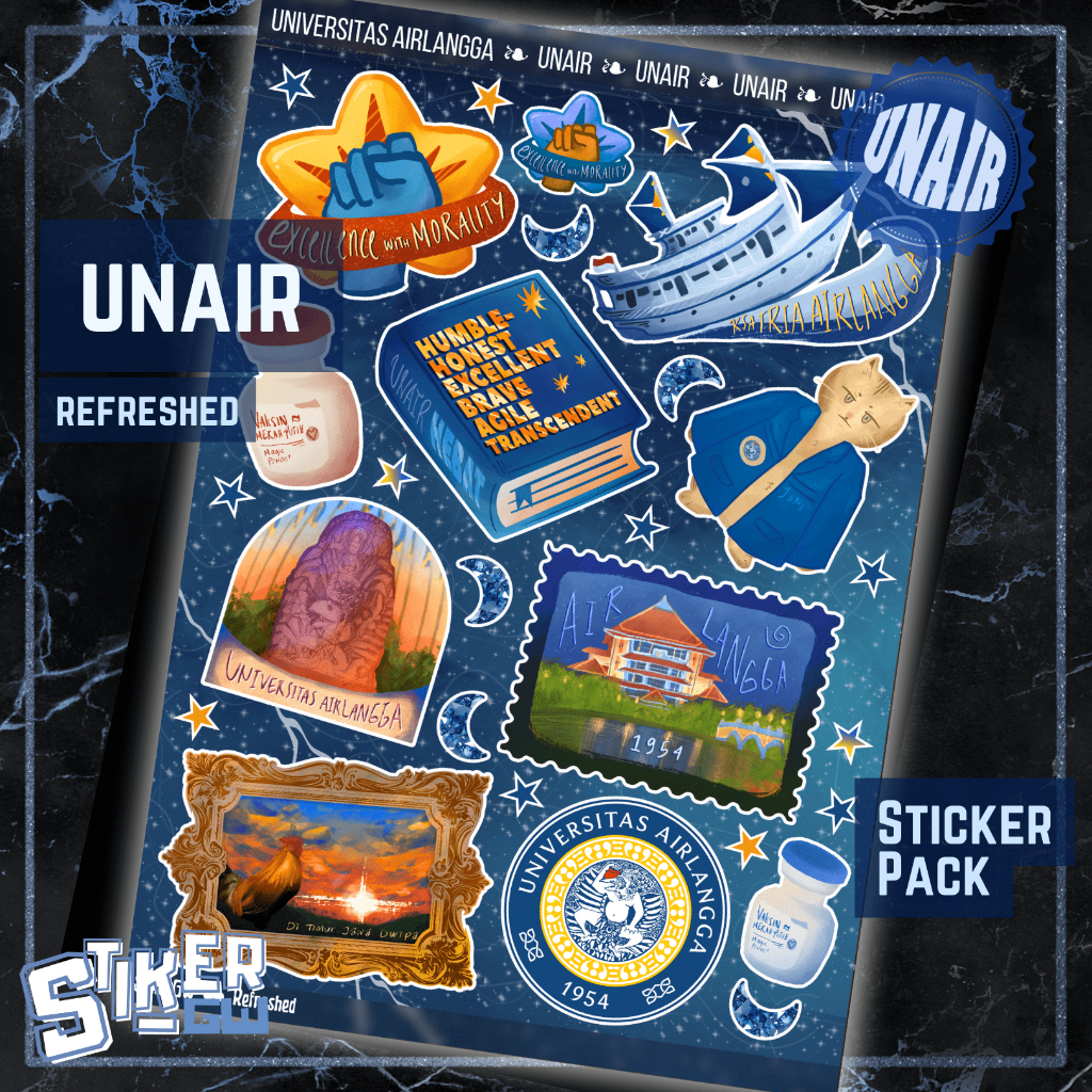 Jual [NEW] Sticker Pack Unair Refreshed | STIKER UNIVERSITAS AIRLANGGA ...