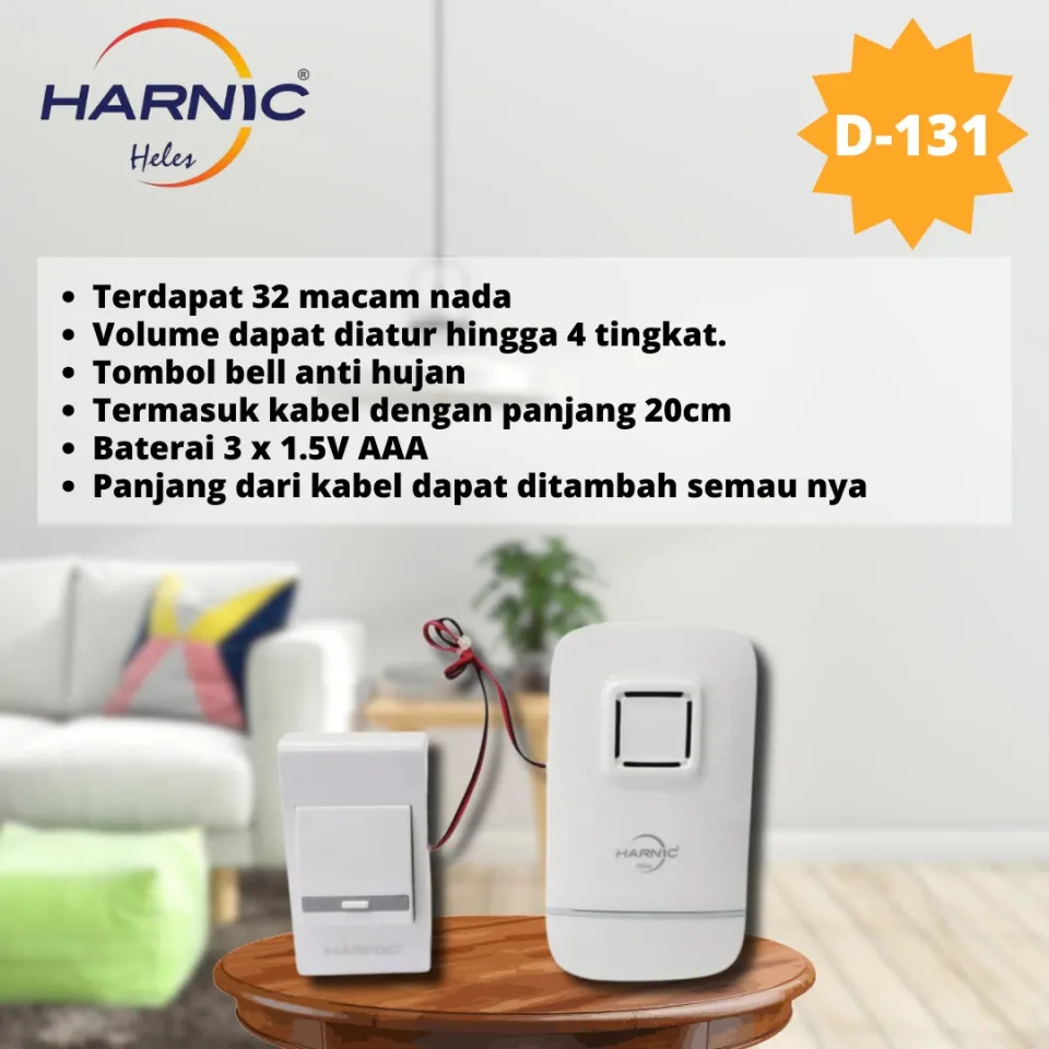 Jual DOORBELL RUMAH / BELL PINTU / BELL KABEL / HARNIC HELES D 131 ...