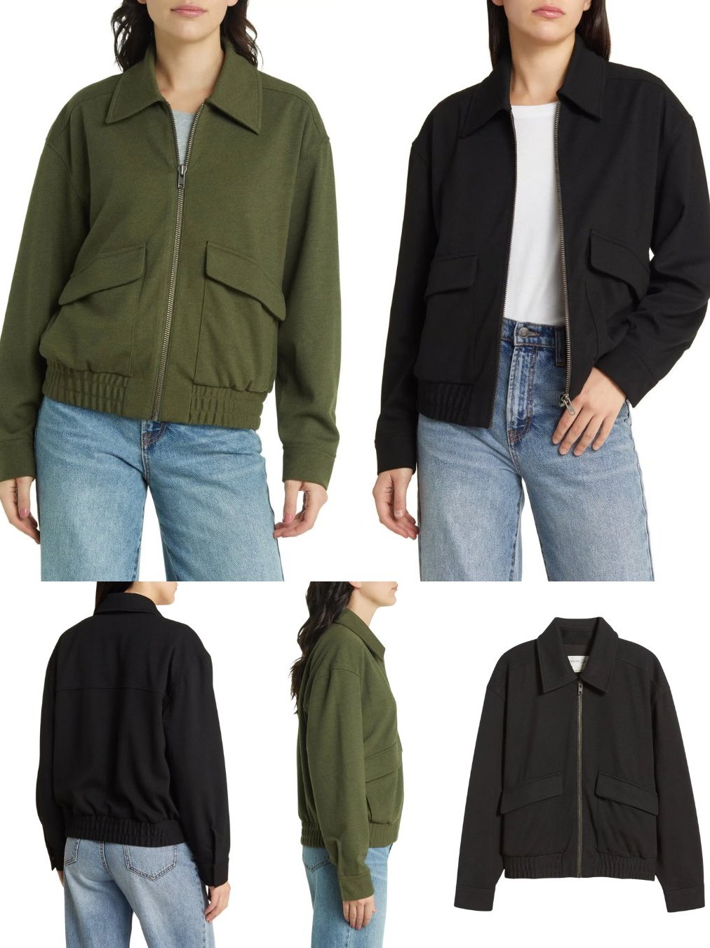 Jual Jaket Bomber Oversize Wanita Collared Bomber Jacket - 8968 ...