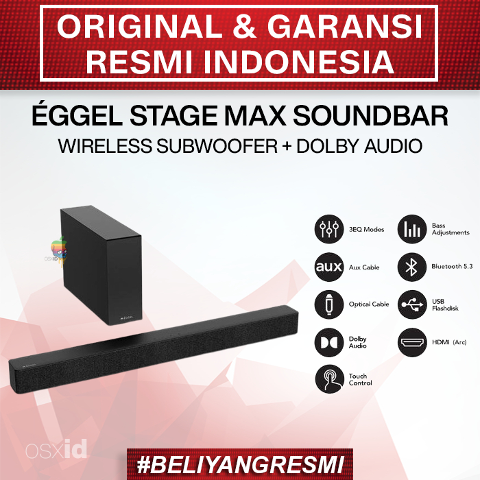 Jual Eggel Stage Max Soundbar / Sound Bar with Wireless Subwoofer ...