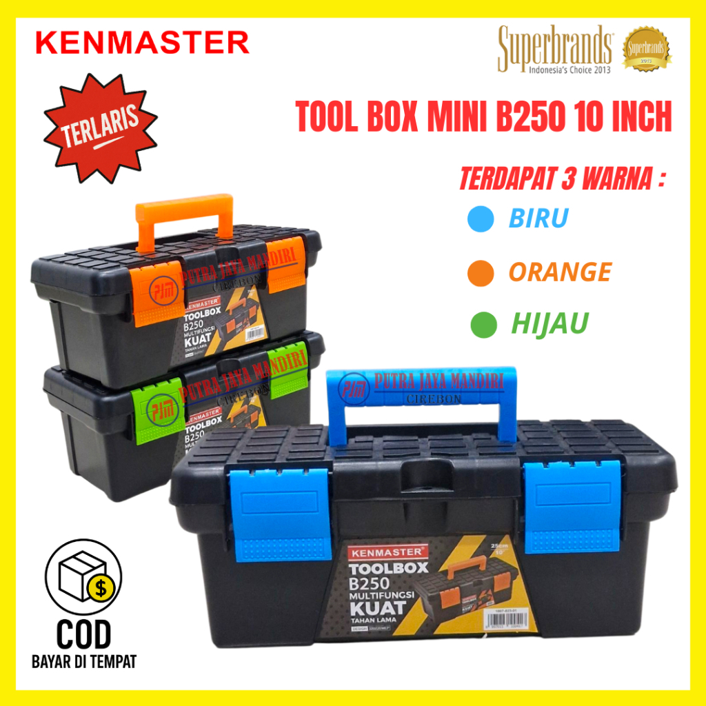 Jual Kenmaster Kotak Penyimpanan Serbaguna Tool Box Mini B250 25 CM ...