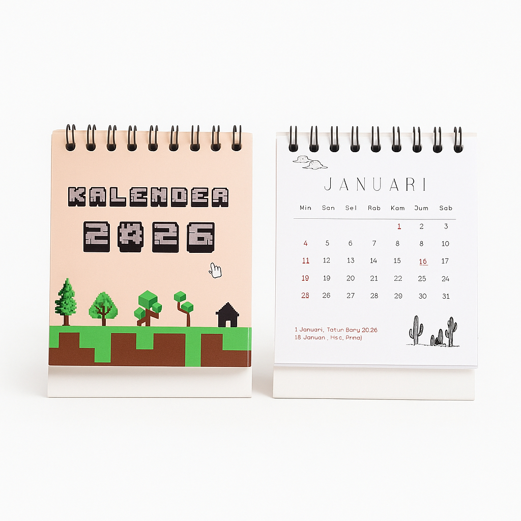 Jual SOUVENIR KALENDER MEJA MINI 2026 / KALENDER BINGKAI MINI 2026 BEST ...