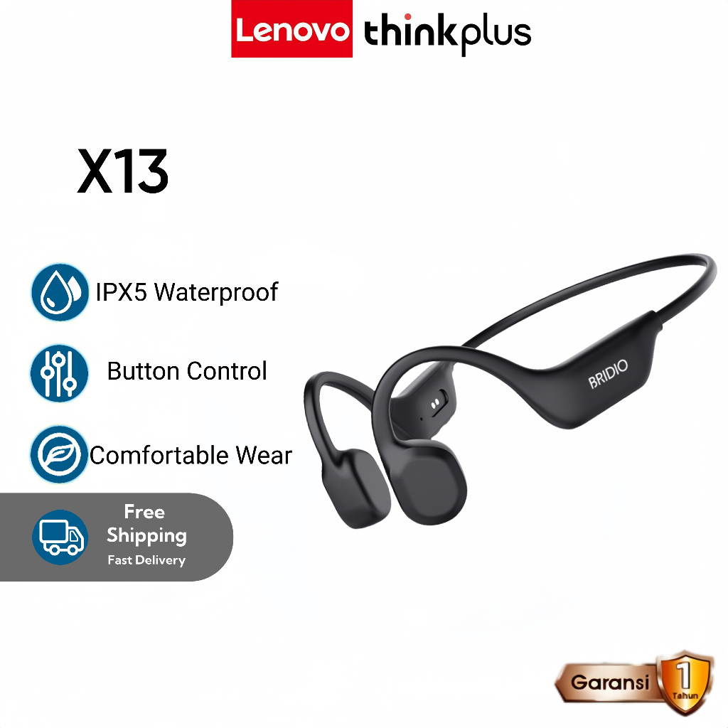 Jual Lenovo x Bridio X13 Wireless Headphone Bluetooth Bone Conduction ...