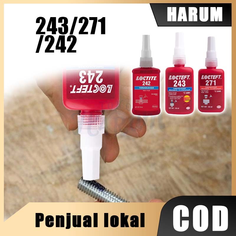 Jual 50ml Thread locker Cairan Liquid Lem Baut Cakram Titanium ...