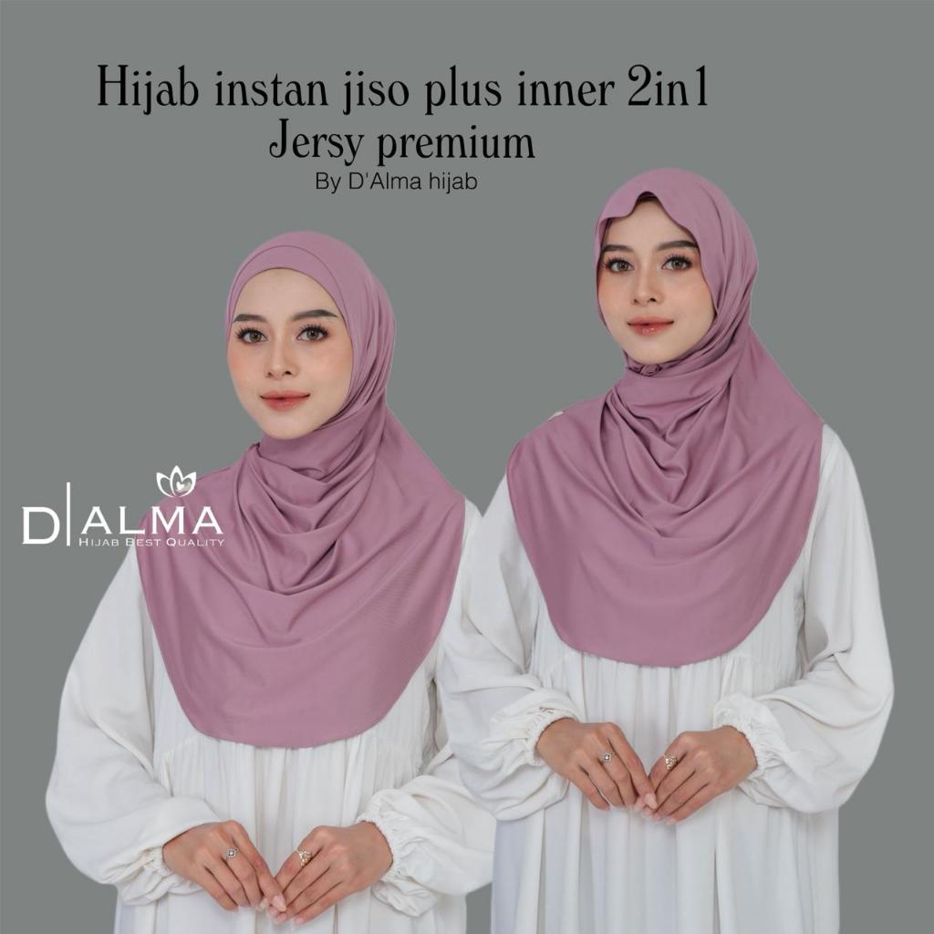 Jual Hijab Instan Jisoo Plus Inner 2in1 Size L Jersy Premium By D'alma ...
