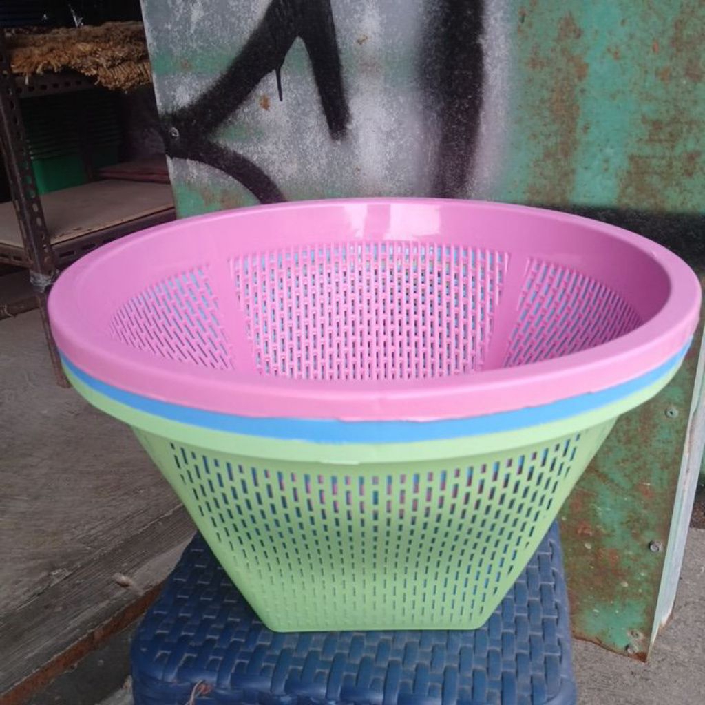 Jual WAKUL BAKUL NASI PLASTIK LEBAR ATAS 36CM / WAKUL NASI TRADISI ...