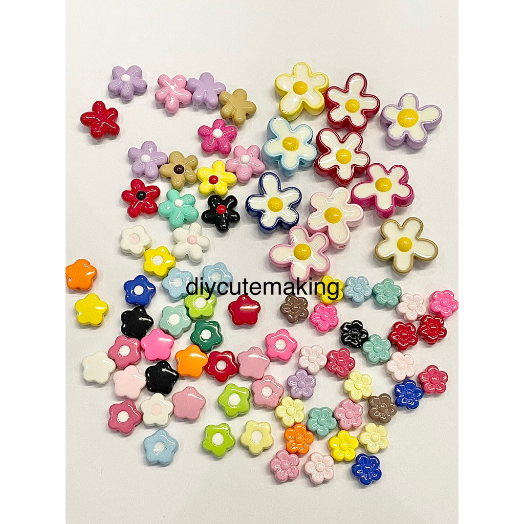 Jual 5pcs Manik Solid Bunga Cantik Daisy Flower Mini | Shopee Indonesia