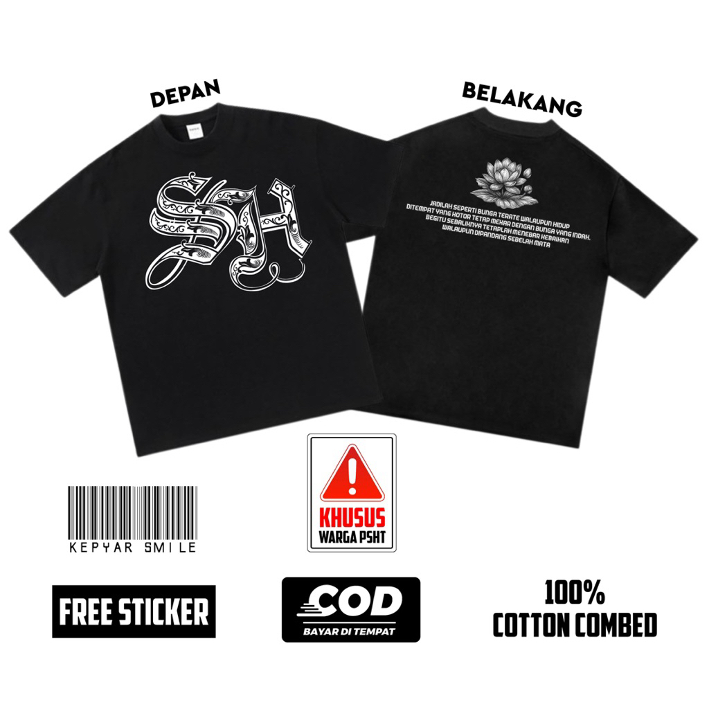 Jual Tshirt Kaos PSHT Filosofi Bunga Terate (Vol 45) Free Stiker ...