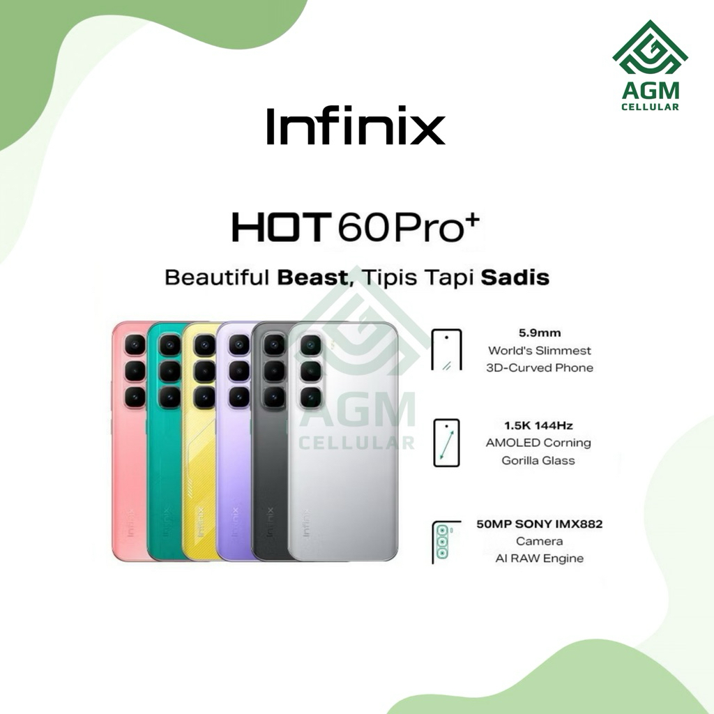 Jual HANDPHONE INFINIX HOT 60 PRO+ RAM 8GB/256GB | 8GB/128GB (Sleek ...