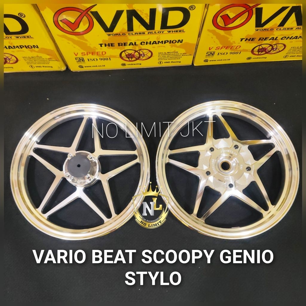 Jual VELG RACING VND V SPEED GEN 1 CROME VARIO 110 125 150 160/BEAT ...