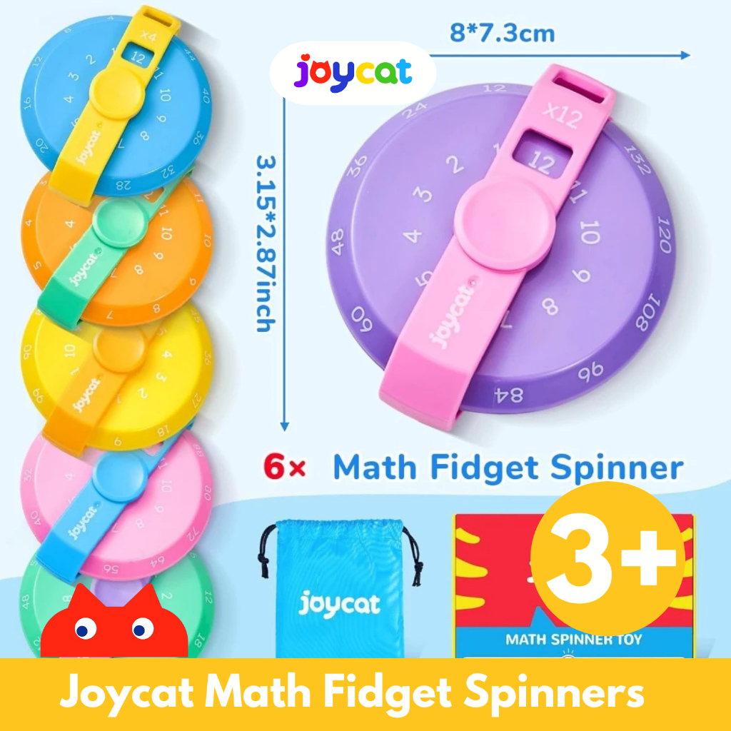 Jual Joycat Math Fidget Spinners, Belajar Perkalian 1–12, Mainan Fidget ...