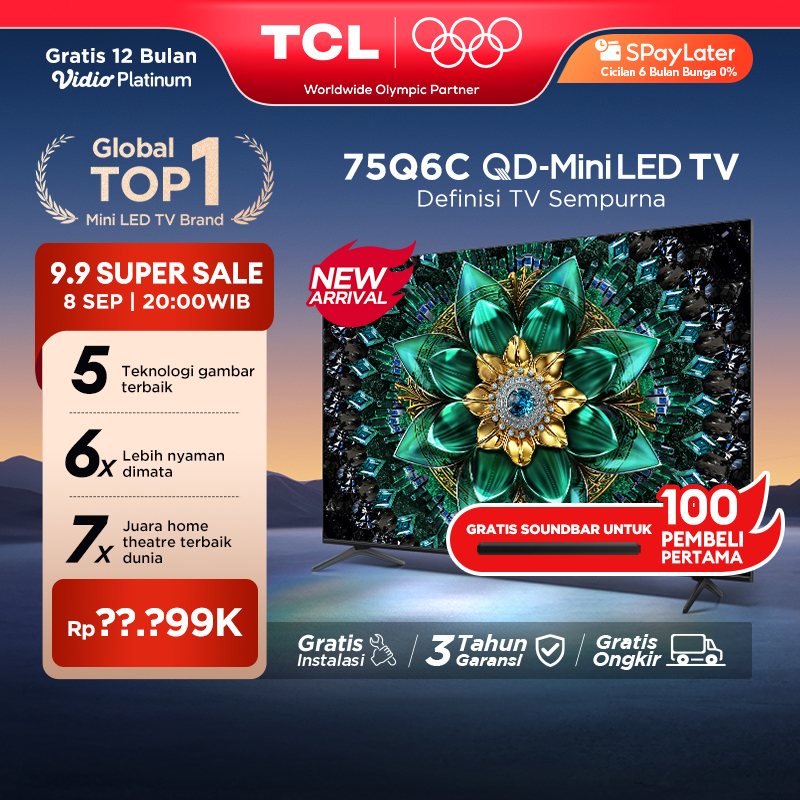 Jual TCL 75 Inch QD-Mini LED TV Q6C - AiPQ Pro Processor - 6 in1 ...