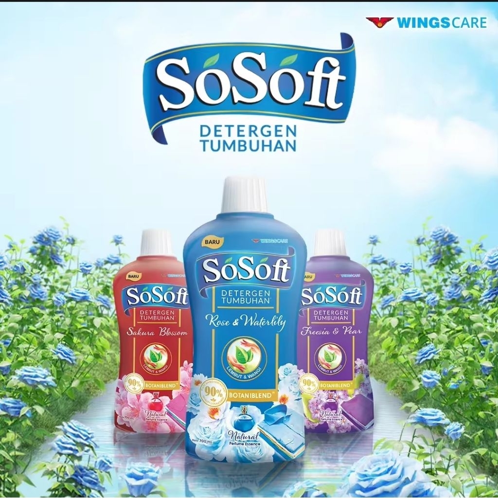Jual So soft Sosoft Deterjen Tumbuhan Cair Sabun Cuci Baju Pakaian Botol 700ml | Shopee Indonesia