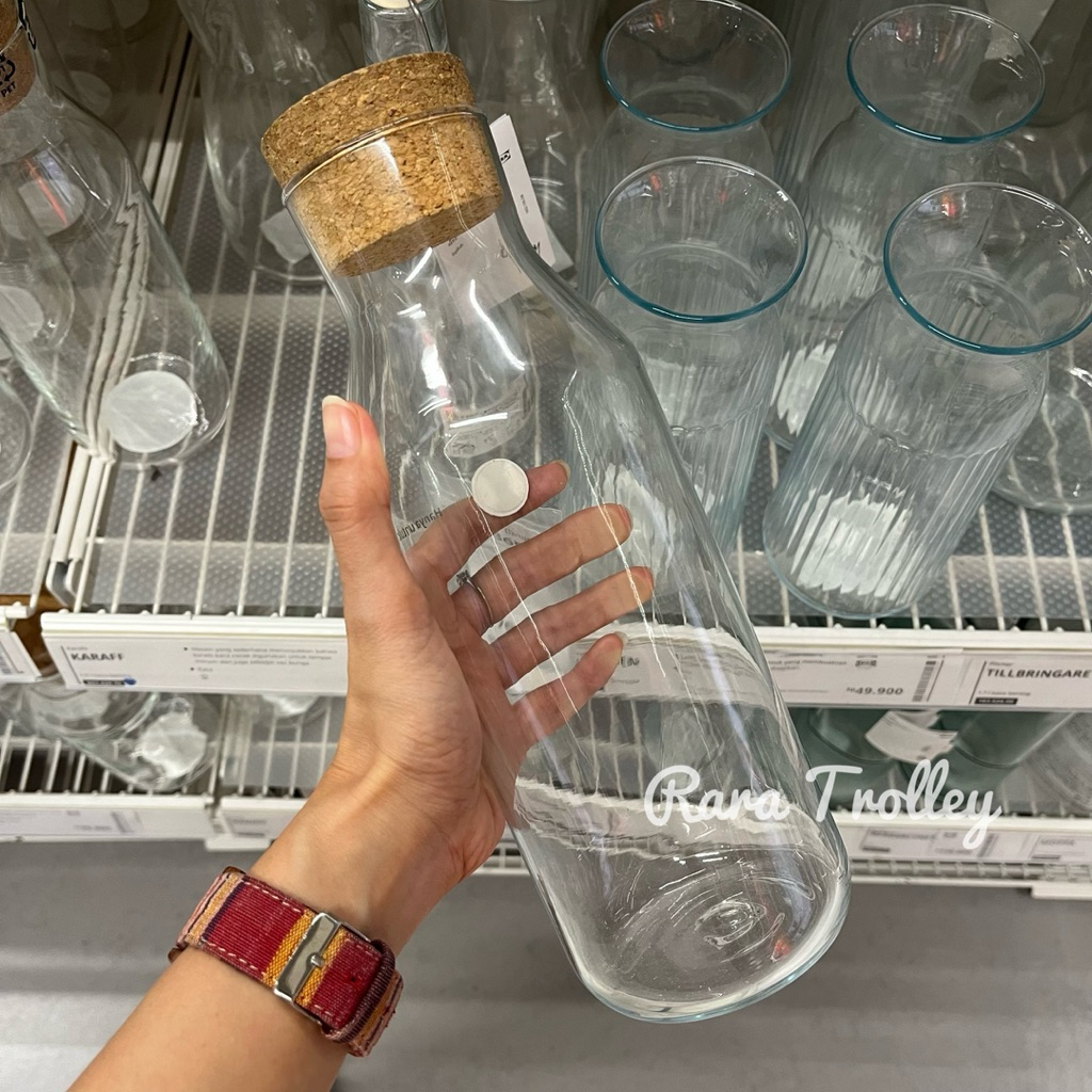 Jual IKE4 365++ Karafe/Pitcher Kaca Dengan Penutup 1 Liter | Shopee ...