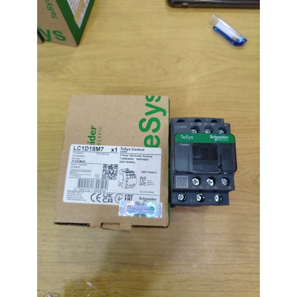 Jual CONTACTOR SCHNEIDER LC1D18M7 KONTAKTOR SCHNEIDER LC1D18M7 220VAC ...