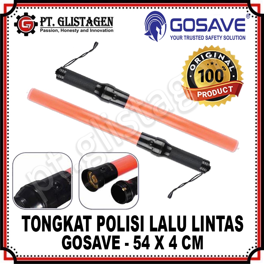 Jual GOSAVE Tongkat Lalu Lintas 54 Cm Lampu Lalin Senter Polisi Stick ...