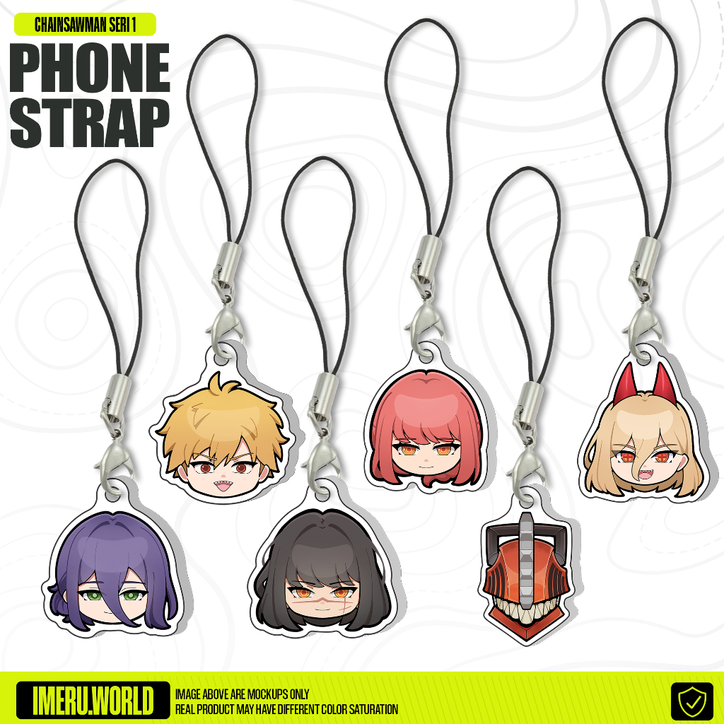 Jual Phone Strap Chainsaw Man Seri 1 Denji Makima Power Reze Yoru ...