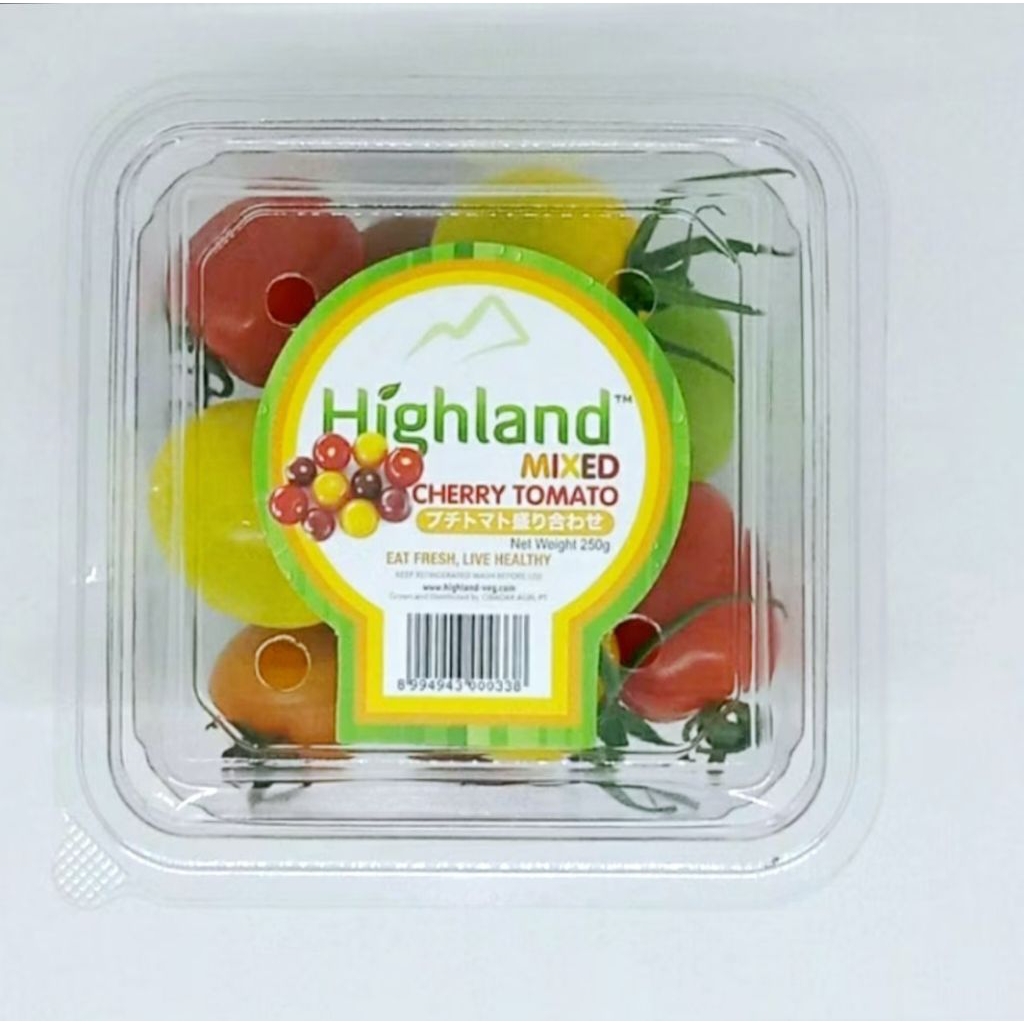 Jual Highland Tomato Cherry Mix Tub 250 gr - Tomat cherry | Shopee ...
