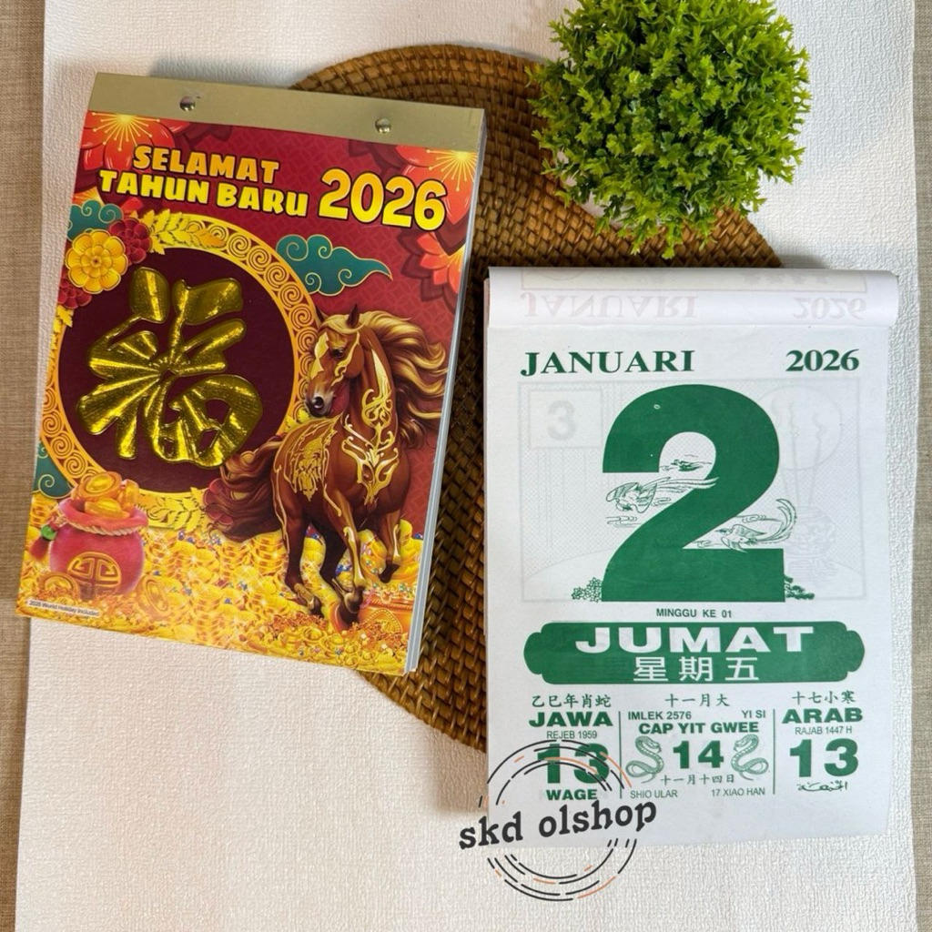 Jual Kalender harian sobek TH Besar tahun 2026 tanggalan harian besar ...